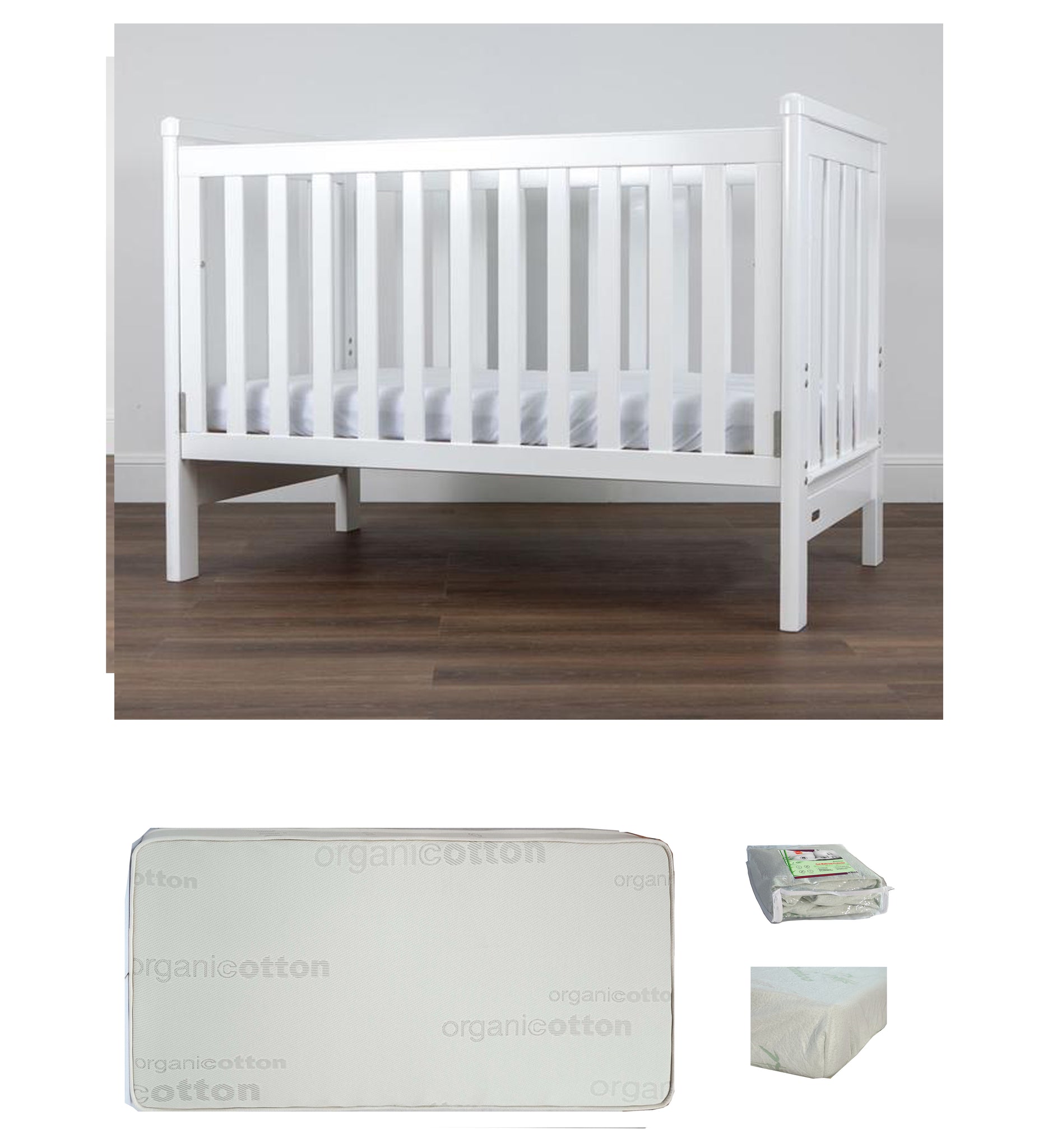 Grotime Richmond Cot Baby Bed with Mattress | Babyworth