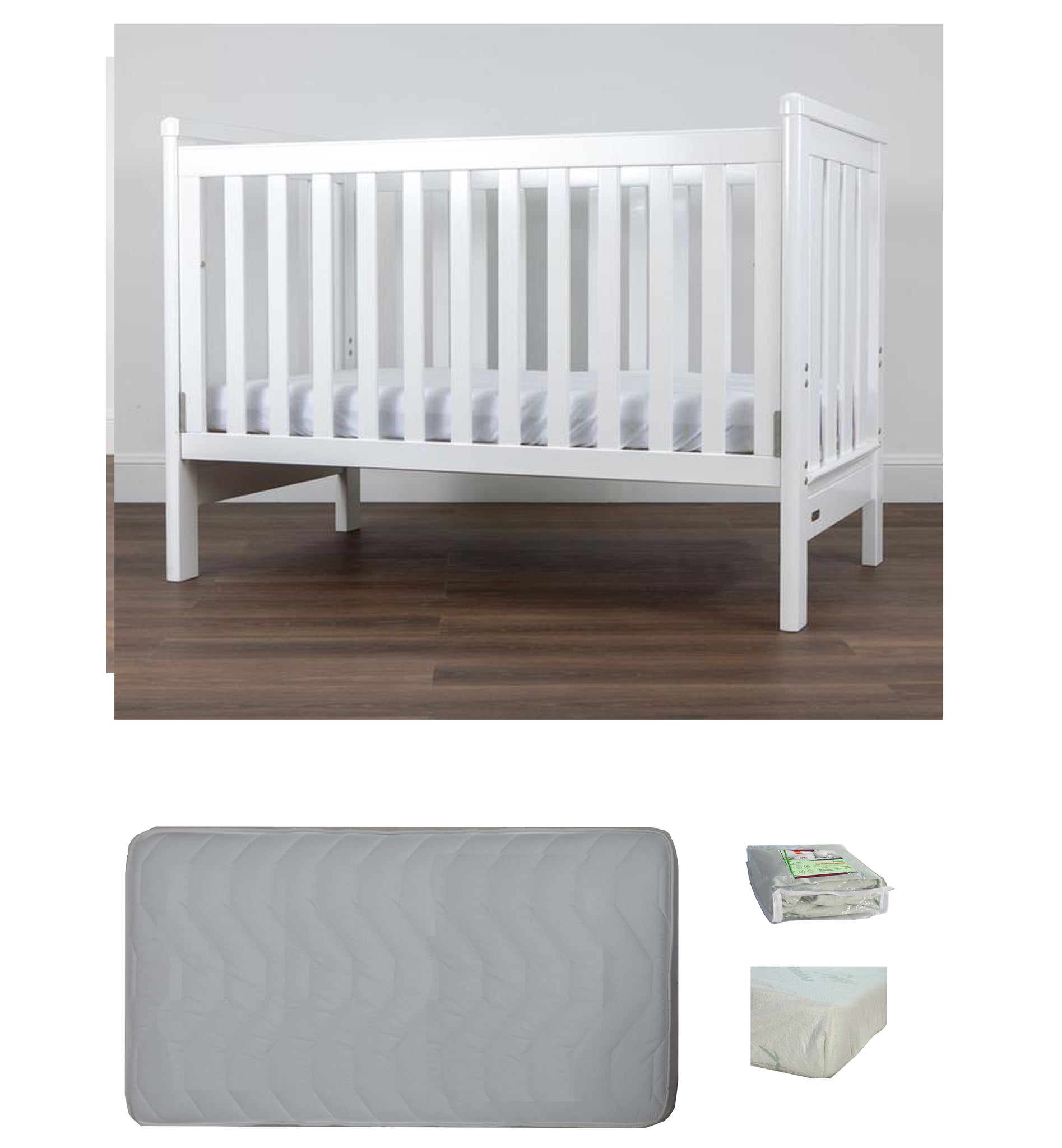 Grotime Richmond Cot Baby Bed with Mattress | Babyworth