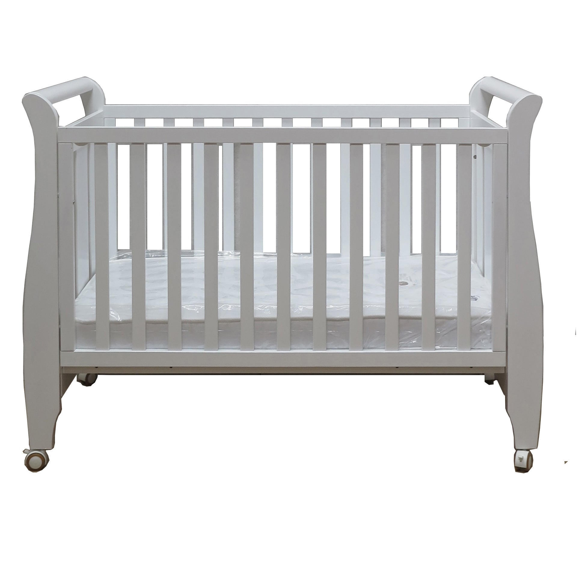 Babyworth Urban Sleigh Cot Optioned With Mattress